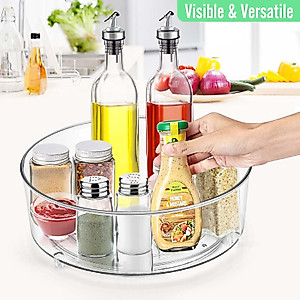 1PACK - 9.6" Clear Lazy Susan Organizer for Cabinet – Quality-Crafted, Durable Turntable Organizer, Bathroom & Cabinet Organizer for Pantry Organization and Storage – Kitchen Organization by TLC Depot