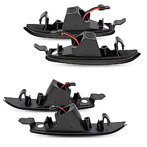 NSLUMO LED Side Marker Lights for 2016-up Mazda MX-5 Miata ND Smoked Lens Amber Front & Rear Red Marker Lights Replace OEM Sidemarker Lamps