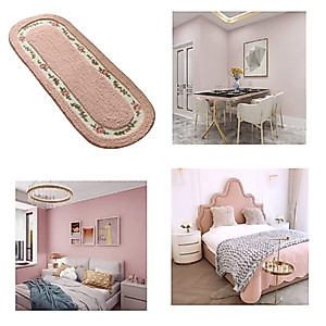 Beautiful Rose Flower Area Rugs for Living Room Bedroom Super Soft Bathroom Rugs Non Slip Door Mat Kitchen Mat 17.71x49.21 Inch