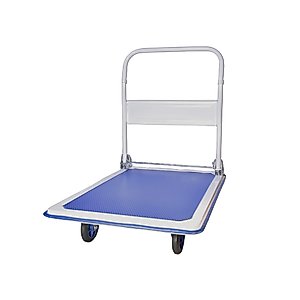Ironbar 500 LBS Platform Dolly Cart Folding 34.25 in x 24 in PU Wheels Utility Push Cart for Home Garden Warehouse Work Office Travel