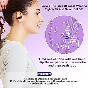 Clip On Open Ear Headphones Wireless Ear Clips Ear Buds Clip On Earbuds Wireless Ear Clip Bone Conduction Headphones Bluetooth Bone Conduction Earbuds Headset Earphones