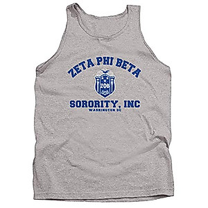 Zeta Phi Beta Sorority Official Circle Badge Unisex Adult Tank Top, Athletic Heather, Large