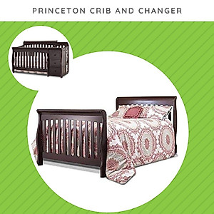 Full Size Conversion Kit Bed Rails for Sorelle Crib & Changer Combos (Espresso, Princeton Crib & Changer - Model #1050)