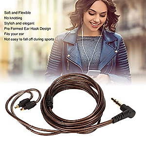 Earphone Replacement Upgrade Cable, 3.5mm Plug Lossless OFC Core Earphone Replacement Wire, Dedicated Cable for Sennheiser IE40 Pro Headphones