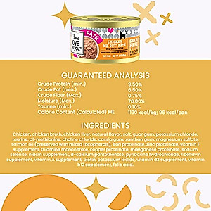 "I and love and you" Naked Essentials Canned Wet Cat Food, Chicken Me Out Pâté, Chicken Recipe, Grain Free, Real Meat, No Fillers, 5.5 oz Cans, Pack of 12 Cans