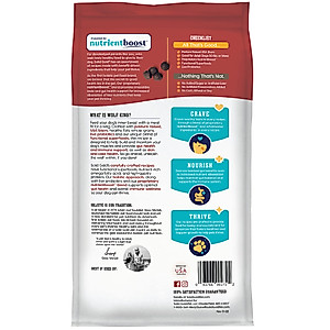 Solid Gold Nutrientboost Wolf King Large Breed Dog Food - Whole Grain Dry Dog Food Kibble Made with Real Bison, Brown Rice & Sweet Potato - Omega 3, Superfood & Digestive Probiotics - 11 LB Bag