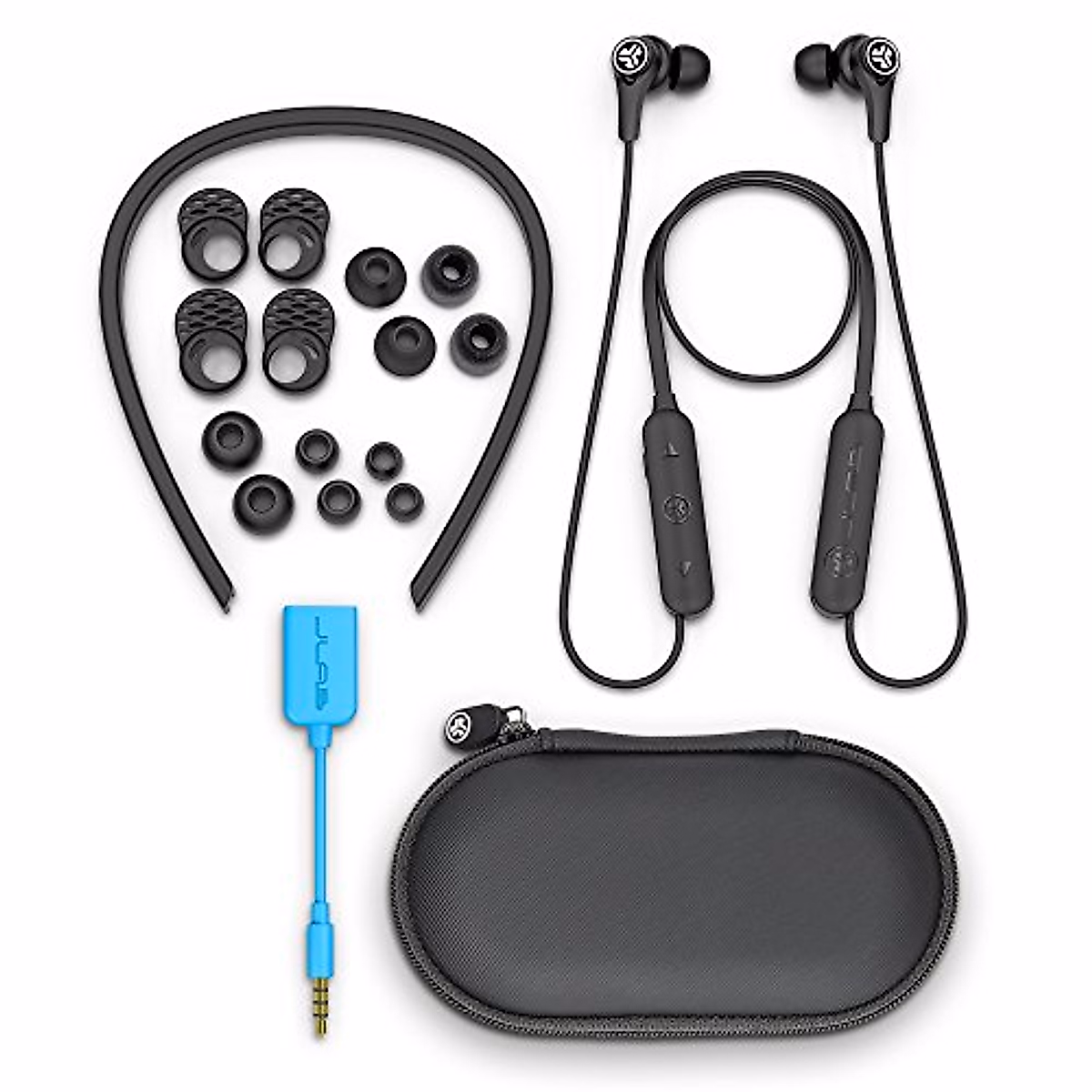 JLab Epic Executive Wireless Active Noise Canceling Earbuds | Bluetooth 4.1 | 11-Hour Battery Life | Universal Music Control | Bluetooth Headphones, Travel Case Included | Black