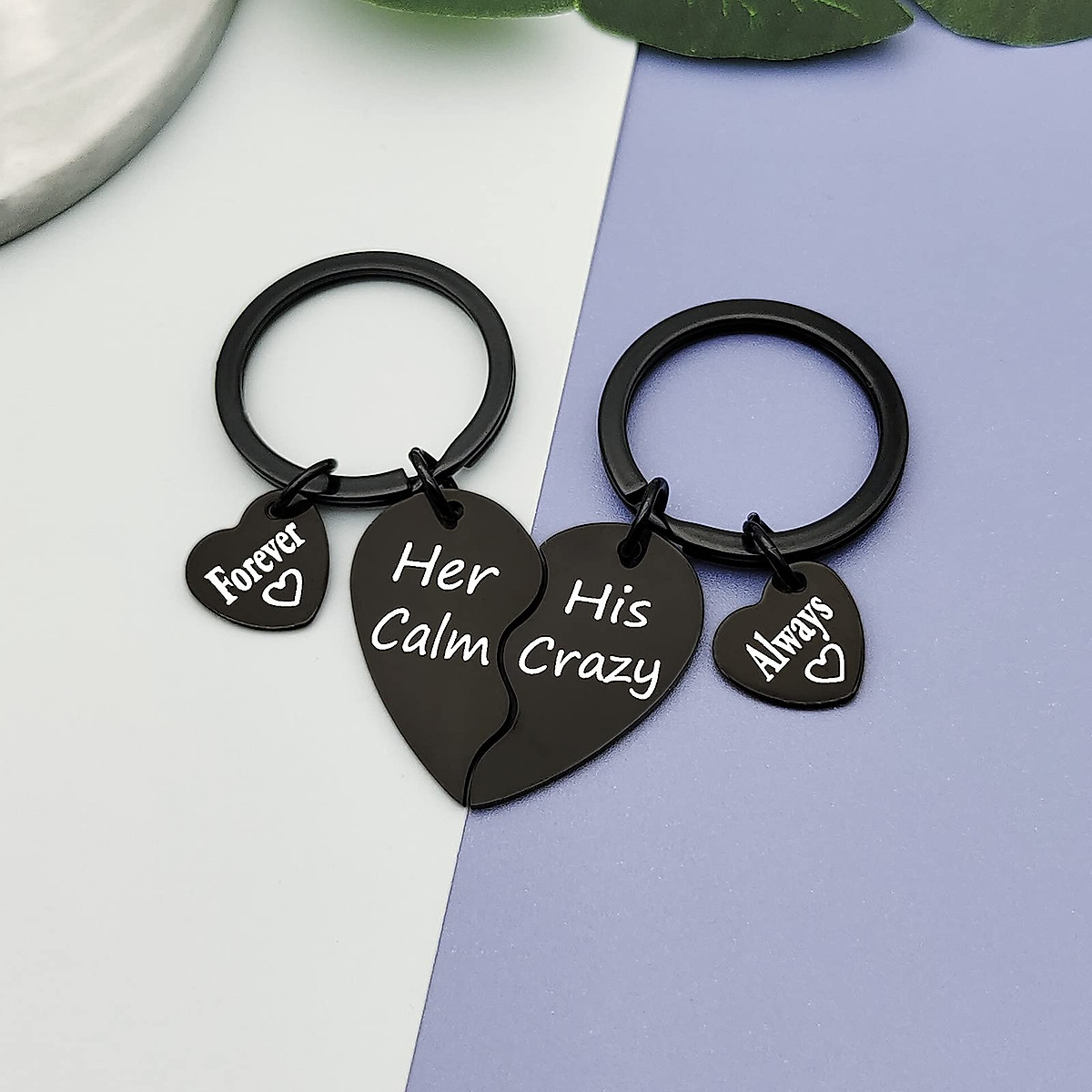 Vadaka Valentine's Day Boyfriend Gift from Girlfriend Couple Keychain Gift Anniversary Jewelry Keychain for Husband Wife His and Her Gifts Fiance Fiancee Gift Wedding Birthday Gifts for Women Men