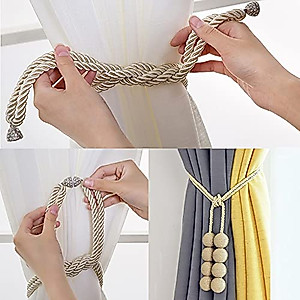 1Pc Magnetic Curtain Tieback Weave Buckle Strap Curtains Holdbacks Clip Rod Magnet Tie Backs Hanging Belts Rope Accessoires (G)