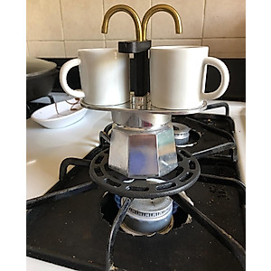 𝐌𝐂𝐀𝐌𝐏𝐀𝐒 2 Packs Cast Iron Gas Stove Cooker Ring Reducer for Gas Stovetop Espresso Maker,Coffee Moka Pot