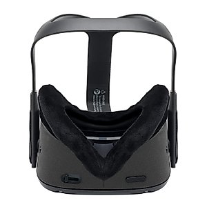 Cover for Oculus Quest face Foam -Super Soft and Made of 5% Spandex & 95% Polyester-Only fit The Oculus Quest Original face Foam-(2 Pcs Black)