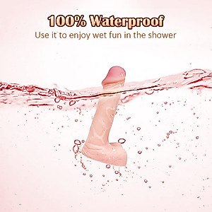 4 Inch Realistic Small Dildo,Beginner Anal Plug,Soft Anal Dildo with Curved Shaft and Balls,Adult Sex Toy Women Men Couples.Experience Multi-Purpose Mini Style(Flesh)