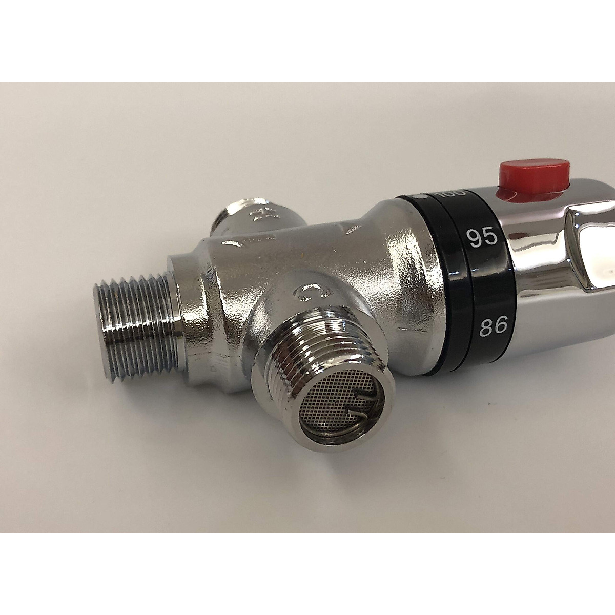 Atmama Three-way Thermostatic Mixing Valve,1/2NPT Connections,Solid Brass