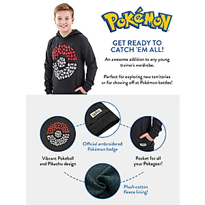 Pokémon Hoodie For Boys With Pokeball Design | Pikachu Kids Hoodies Size 8 Multicolored