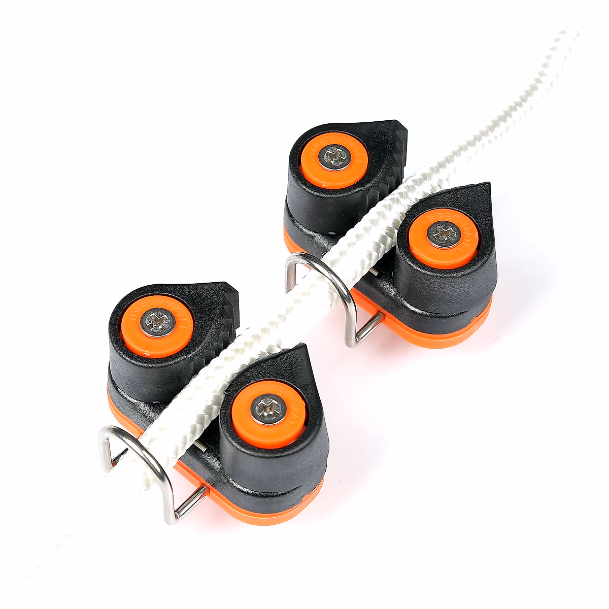 Mxeol Kayak Rope Cleat for Sailboat Hardware Hunting Climbing Sticks Cam Cleats Fast Entry Maximum for Line Sizes 5/8 Inch (W/Leading Ring)