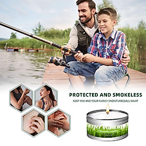 Gadojuewo Citronella Candles Outdoor Indoor Large, 3 Pack 3.1 oz Soy Wax Jar Candles up to 49 Hours, Citronella Candles Sets for Garden, Backyard,Patio,Yard,Balcony,Camping,Indoor Outdoor