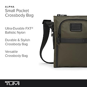 TUMI Alpha Pocket Bag - Women's & Men's Everyday Crossbody Bag - Includes Adjustable Shoulder Strap - For Business & Travel - Olive Night
