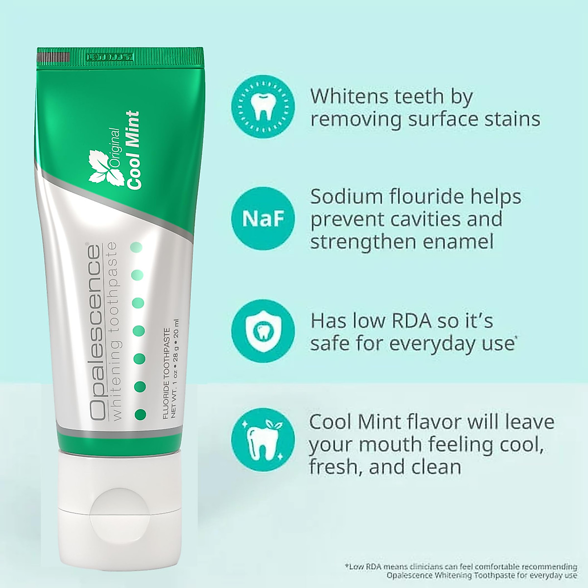 Opalescence GO 15% (10 Treatments) Original Prefilled Teeth Whitening Trays w/Travel Whitening Toothpaste 1.0 Oz. Hydrogen Peroxide - Cool Mint - Made by Ultradent.