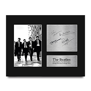 HWC Trading Beatles Gifts USL Printed Signed Autograph Picture for Music Memorabilia Fans - US Letter Size