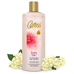 Caress Body Wash for Women, Daily Silk, 18 oz, 4 Count, softening