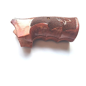 BMPL Hardwood Open Back Luxury Laser Grips Compatible with Taurus Medium/Large Frame.357 M44, 65, 66, 80, 82, 83, 96, 431, 441, 607, 608, 669 Revolver Handmade Handcraft