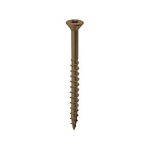 Nuvo Iron Deck Screws Box #8 x 3-250 Count, Brown