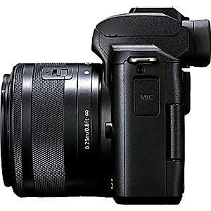 Canon EOS M50 Mark II + EF-M 15-45mm is STM Kit Black (Renewed)