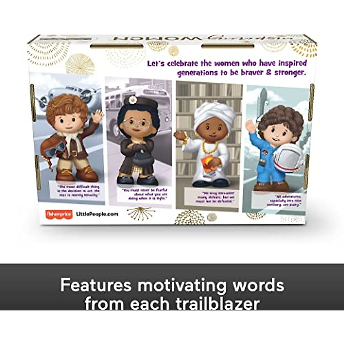 Fisher-Price Little People Collector Inspiring Women, Special Edition Figure Set Featuring 4 trailblazing Women from American History