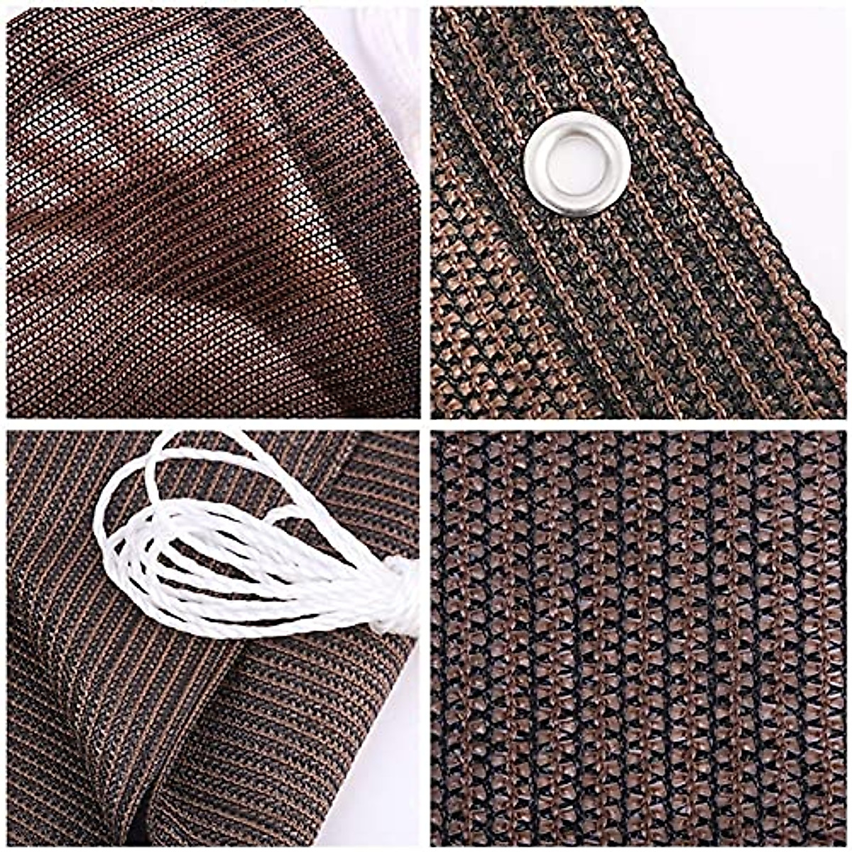 ALBN Balcony Privacy Screen Cover Fence Shade Net Cover Windshield UV Resistant with Eyelet HDPE Anti-Aging for Outdoor Roof Garden Backyard (Color : Brown, Size : 0.9x4m)