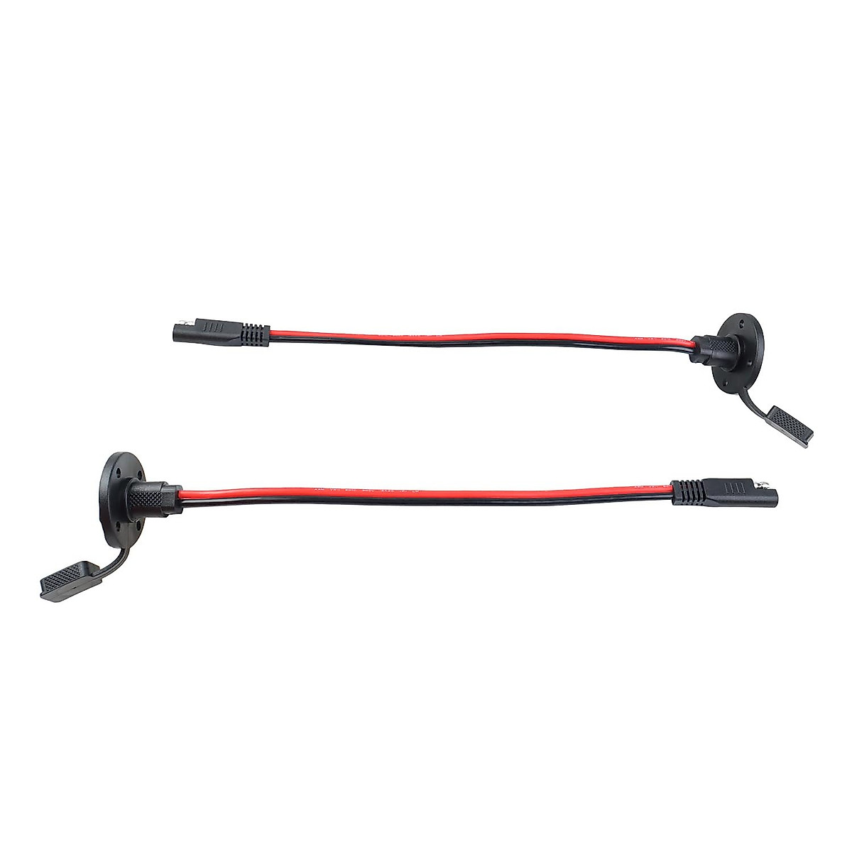 Weatherproof SAE Quick Disconnect 12 AWG SAE Extension Cable Power Socket Sidewall Port for Solar Generator Battery Charger 1 FT #2 Pack