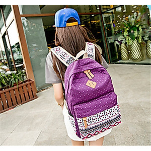 LIZAIDA MENENDEZ Backpacks for Teen Girls Boys,School Student Bookbag Set,15.6" Laptop Backpack (Purple)