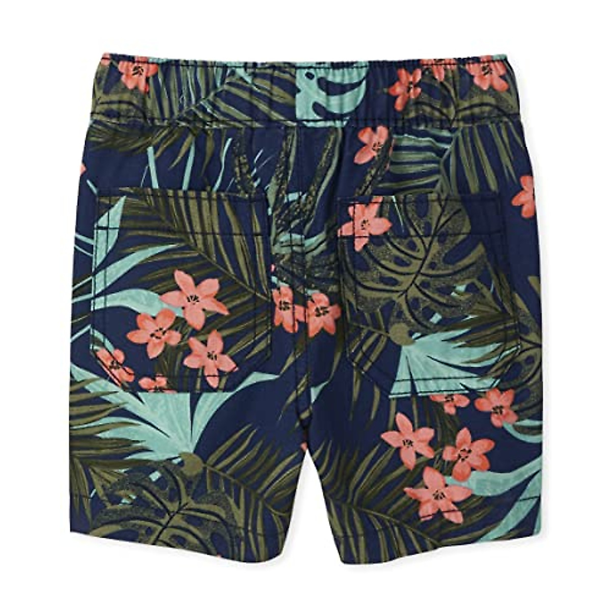 The Children's Place baby boys The Children's Place and Toddler Print Pull on Jogger Casual Shorts, Tidal, 4T US