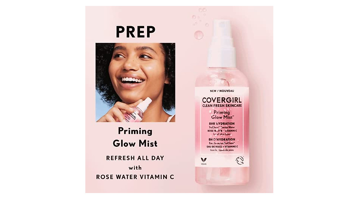 COVERGIRL Priming Glow Facial Mist with Rose Water & Vitamin C