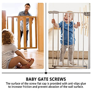 SAFIGLE 8 Pcs Child Playpen Screws Baby Gate Bolt Pressure Bolt Pet Safety Screws Baby Gate Spindle Rods Pressure Mounted Gate Screw Baby Gate Screws Door Lever No Punching M8 Metal