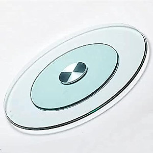 Lazy Susans Turntable Tempered Glass Lazy Susan Turntable Dining Table， Transparent Round Tabletop Rotating Serving Tray With Silent Bearing, Easy To Share Food (Size : 90cm/35.4inch)