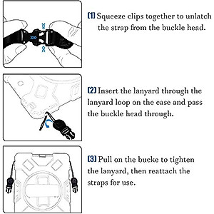 GEEKSDOM Adjustable Shoulder Strap for Laptop iPad Case Camera Duffle Bag Briefcase Comfort Neck Strap Nylon 32"-61"(Black)