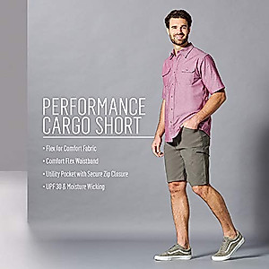 Wrangler Authentics Men's Performance Comfort Flex Cargo Short, Sagebrush, 38