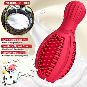 TonyEst Treat Dispensing Dog Toys, Interactive Dog Treat Puzzle Toy for Large Dogs, Durable Rubber Dog Chew Toys to Keep Them Busy, Squeaky Dog Toys for Aggressive Chewers Medium/Large Breeds