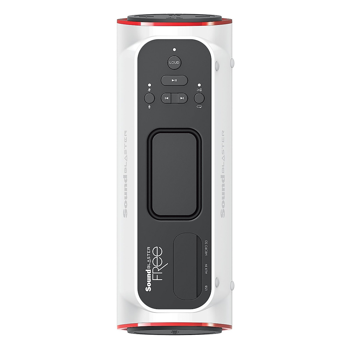 Creative Sound Blaster Free Multifunction Portable Bluetooth Speaker, Built-In MP3 Player with MicroSD (White)
