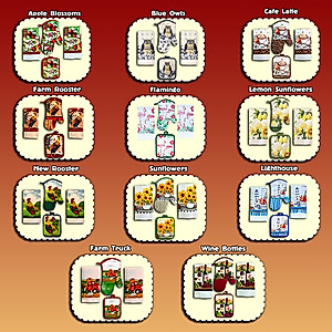 Lobyn Value Packs 4 Pack Kitchen Linens Lightweight Decorative Kitchen Towel Oven Mitt & Potholder (Rooster)