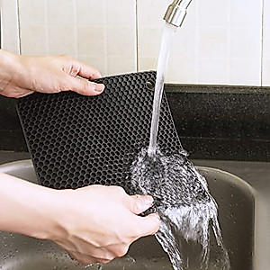 ChefBee Trivets for Hot Dishes - 4 Pack Hot Pot Pads Holders for Kitchen Heat Resistant Trivet Flexible Hot Pot Holder, Non-Slip Hot Pads, Silicone Trivets for Hot Pots and Pans, Kitchen Accessories