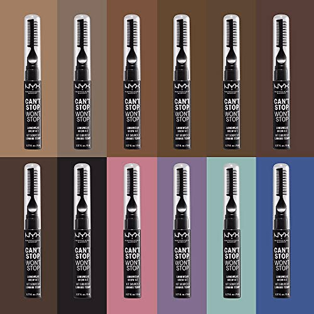 NYX PROFESSIONAL MAKEUP Can't Stop Won't Stop Longwear Eyebrow Kit - Ash Eyebrown