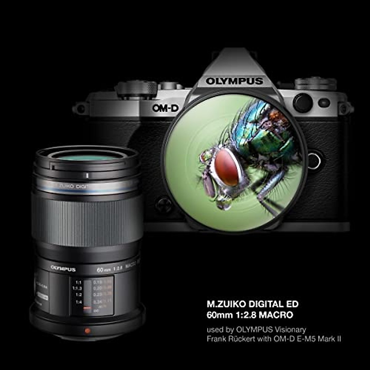 OM SYSTEM OLYMPUS M.Zuiko Digital ED 60mm F2.8 Macro For Micro Four Thirds System Camera, Weather Sealed Design, Focus Limit Switch Bright