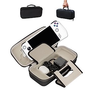 BENESAGAS Gaming Accessory Rog Ally Handheld Case for Rog Ally Gaming Console, Protective Travel Case with Built-in Charger Storage, Portable Rog Ally Hard Case for Handheld and Accessories (Black)