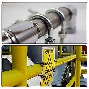 uxcell U-Bolts 5pcs 1.06"(27mm) Inner Width 47mm Length M6 304 Stainless Steel U-Bolt Fastener for 27mm Pipe Dia