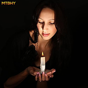 MTBHY Taper Candles Pack of 12- 5 inch Long Dinner Candles Set-unscented Household Candle Set-White Candles with smokeless Flame-Emergency Candles with 4 Hours Long Burn time