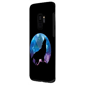 Galaxy S9 Wolf Galaxy Space Cosmic Howling Wolves Wolf Lover Gift Case