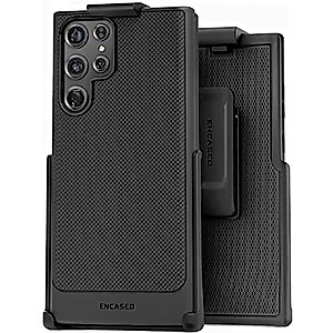 Encased Thin Armor for Samsung Galaxy S23 Ultra Belt Clip Case - Protective Phone Cover with Holster (S23-ULTRA 6.8 inch 2023)