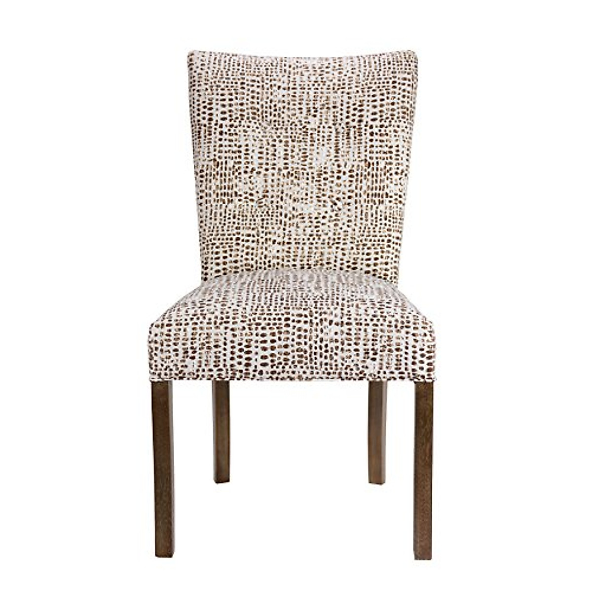 Sole Designs The Julia Collection Contemporary Tufted Fabric Upholstered Wood Dining Chair, Set of 2, Sediment Brown