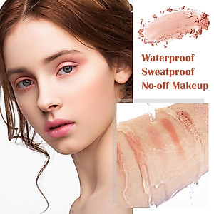 BowJian Korean Eyeshadow Palette Matte&Shimmer Eye Shadow Palette Make Up Pink Eye Black Waterproof Natural Korean Makeup Eye Glitter Eyeshadow High Pigment Pink Eyeshadow Makeup Palettes (Rose)